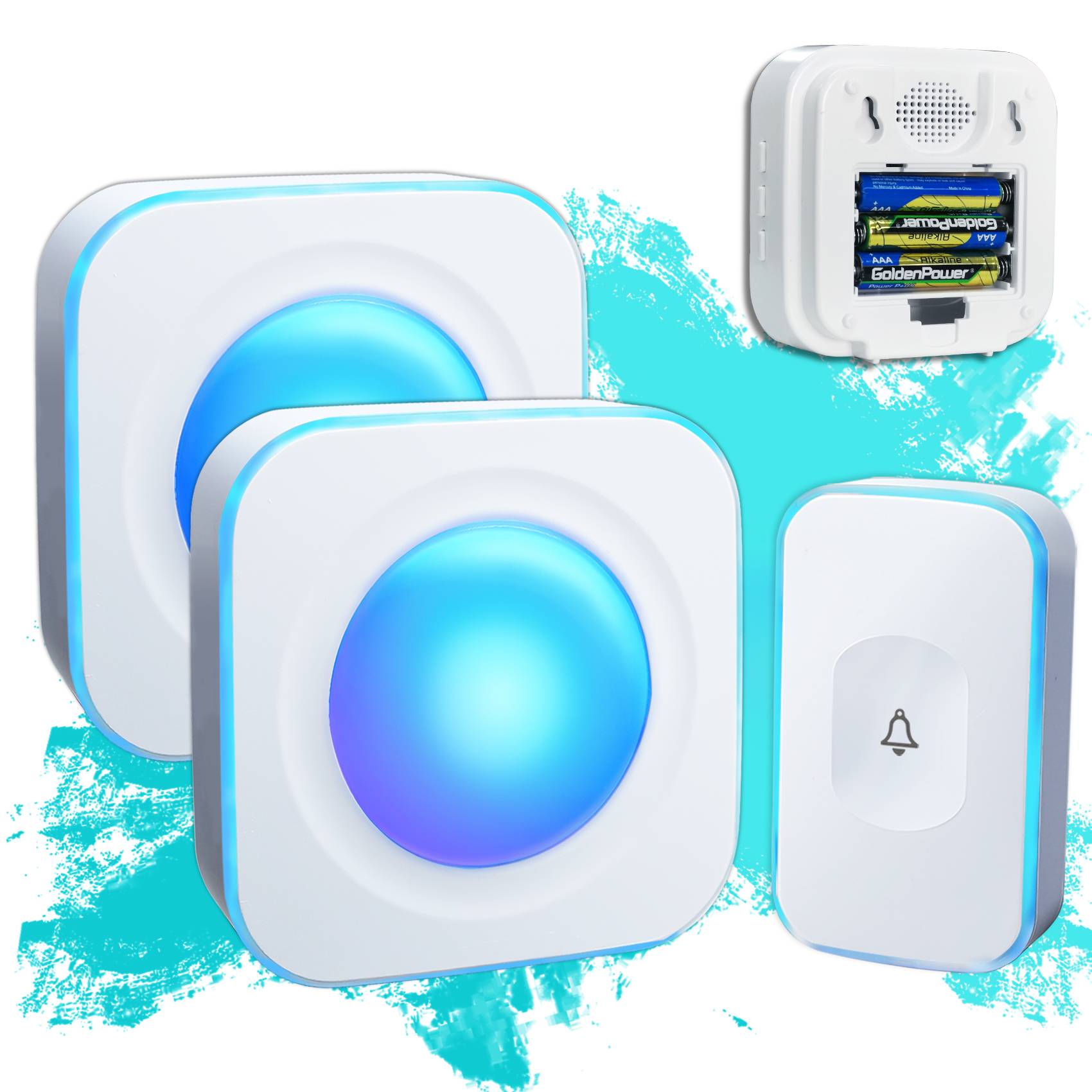 Wireless Doorbell Battery Operated-1200 Feet Wireless Doorbell with 2 ...